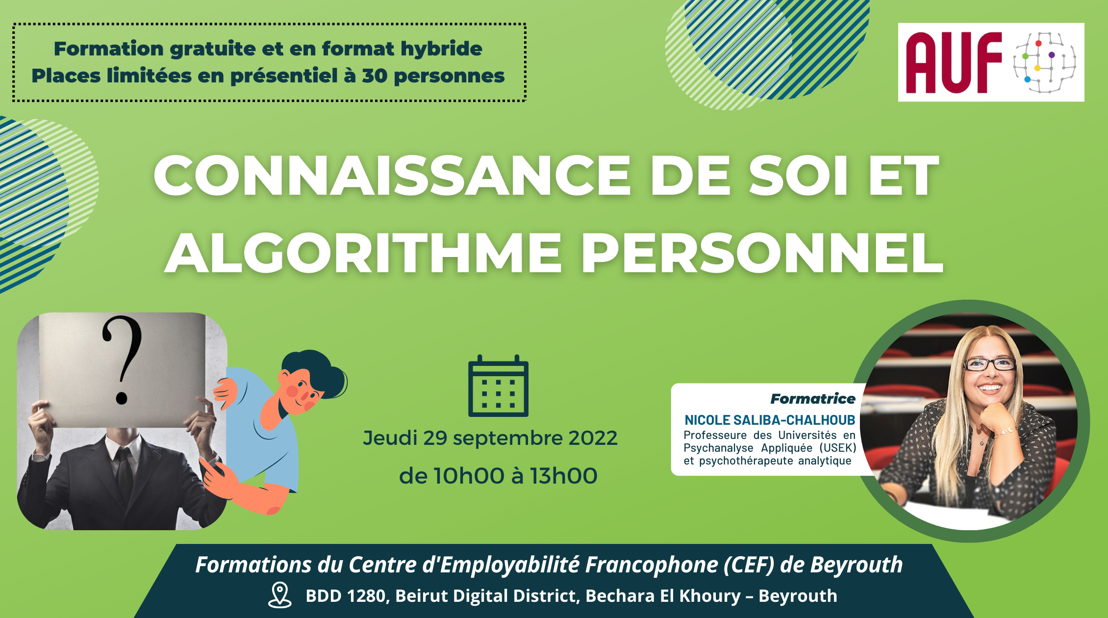 « Connaissance de soi et algorithme personnel » - AUF « Connaissance de soi et algorithme personnel » - AUF